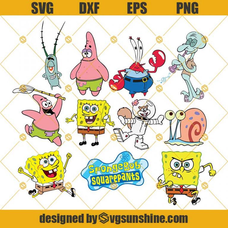 Spongebob Svg, Spongebob Bundle Svg, Spongebob Svg, Png, Dxf, Eps ...