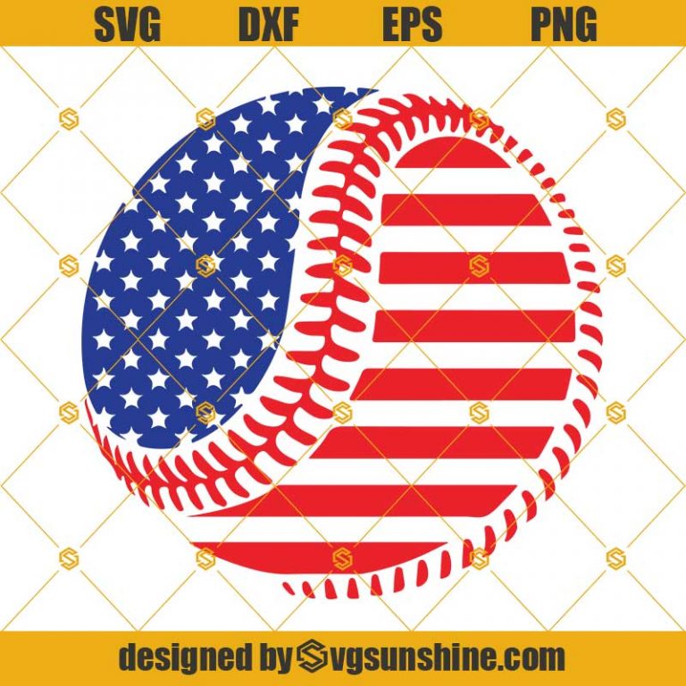 Baseball Svg, 4th Of July Svg, American Flag Svg, Fourth Of July Svg ...