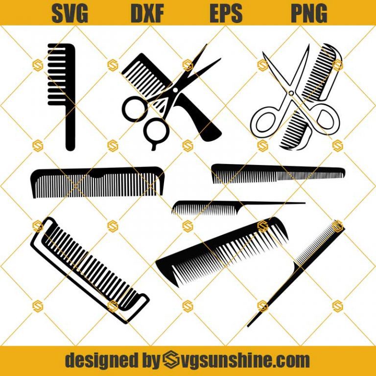 Comb SVG Bundle, Hair Comb SVG, Comb Clipart, Comb Cut Files For ...