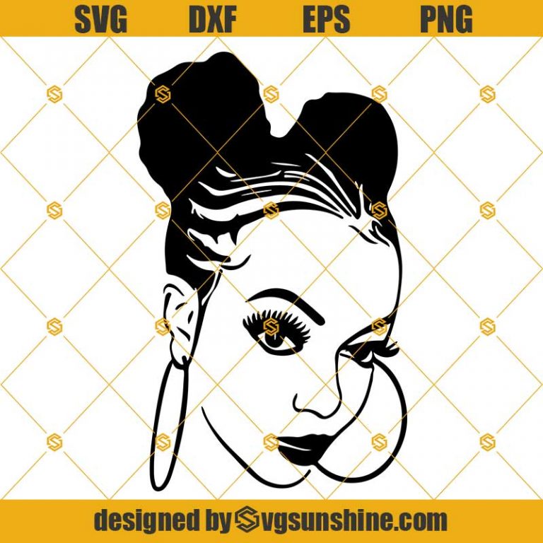 Black Woman Nubian Princess Queen Hair Beautiful Svg, African American ...