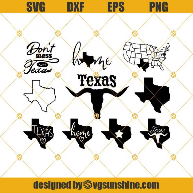 Texas Svg Bundle, Texas Outline Svg, Texas Home Svg, Texas State Svg ...