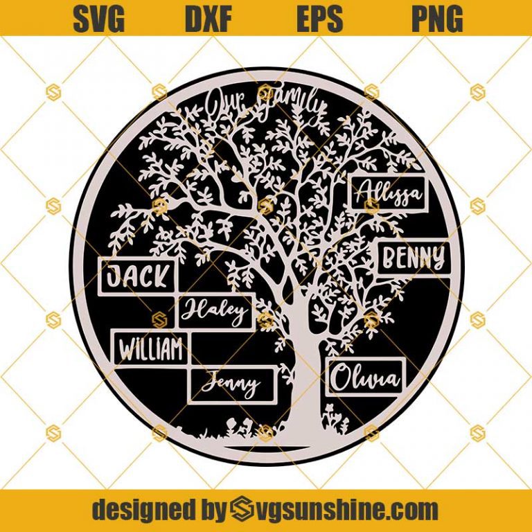 Customizable Family Tree Svg, Family Tree Svg Files For Cricut, Family ...