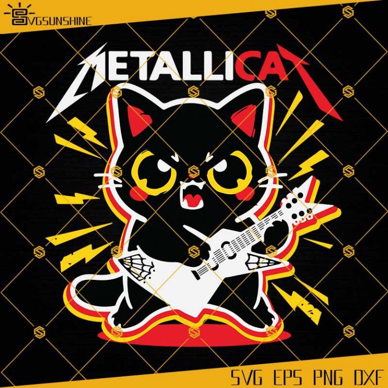 Metallicat SVG, Rock And Roll SVG, Cat Metallica SVG PNG DXF EPS - Sunshine