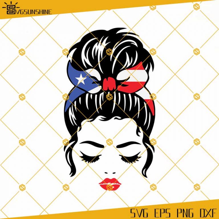 Puerto Rico SVG, Puerto Rican Girl Lady Woman Face SVG Cut File For ...