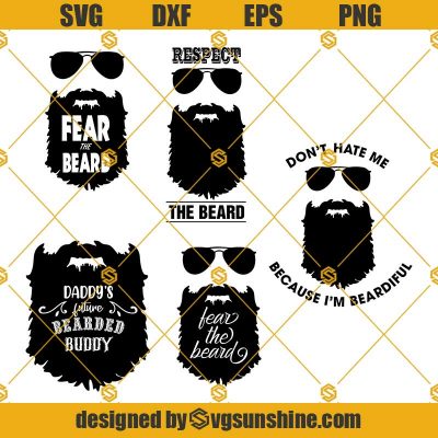 Beard Dad SVG, Beard SVG, Bearded Man SVG, Mustache SVG
