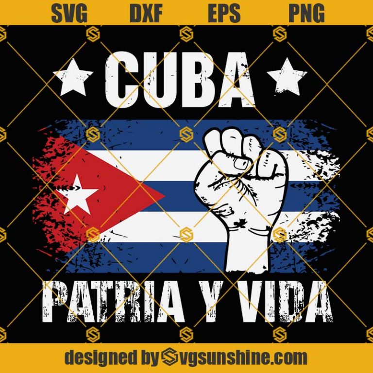 Cuba Patria Y Vida Svg, SOS Cuba Svg, Cuba Cuban Hand Fist Power SVG