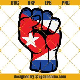 Cuba Hand Fist Power Svg, Cuban Svg, SOS Cuba Svg