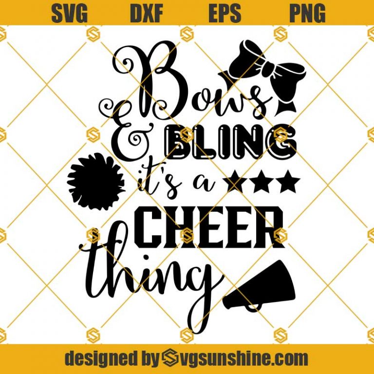 Bows and Bling Its A Cheer Thing SVG, Cheerleading SVG, Cheerleader SVG