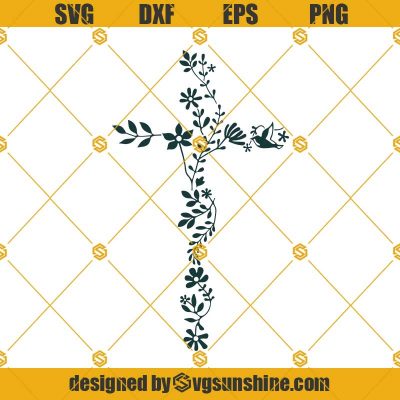 Religious Flower Cross svg, Faith svg Christian svg, Religious svg ...
