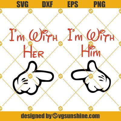 Disney Couple Svg, Mickey Hands Svg, Her And His SVG