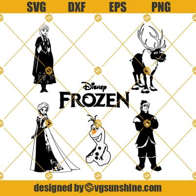 Frozen SVG BUNDLE, Elsa SVG Anna SVG Kristoff SVG