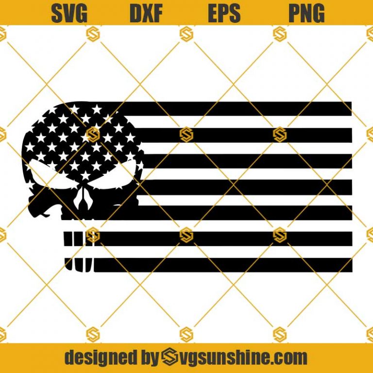 Punisher Flag Ranger Svg, Army Ranger Svg, Military SVG, American Flag ...