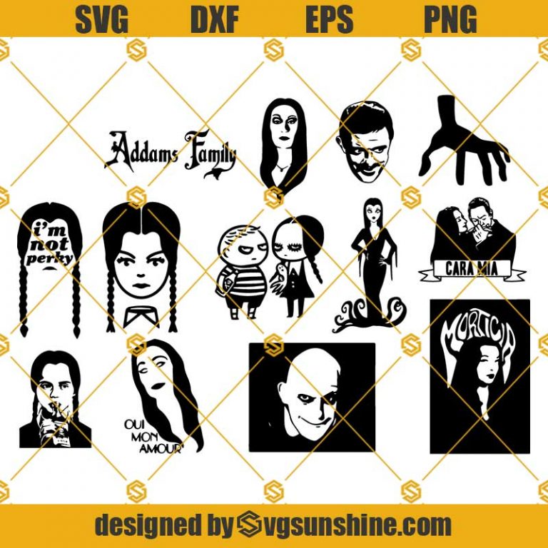 The Addams Family SVG Gomez Addams And Morticia SVG, Couples Halloween SVG