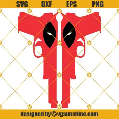 Deadpool Guns SVG Cut File For Silhouette Cricut Cameo