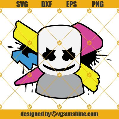 Dj Marshmello Face SVG Clipart Vector