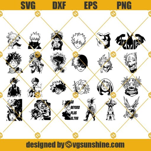 The Adventures Of All Might & Deku SVG PNG DXF EPS Files For Silhouette ...