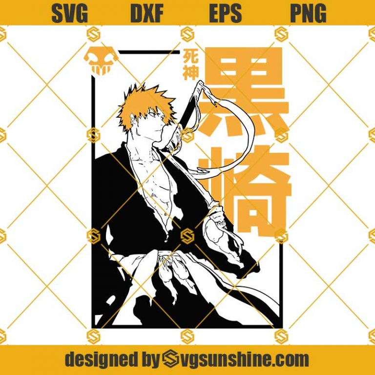 Bleach Ichigo SVG PNG DXF EPS Cut Files Vector Clipart Cricut Silhouette