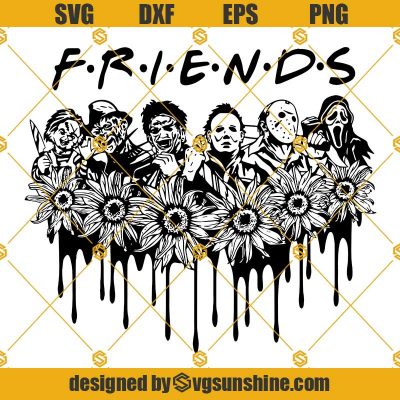 Halloween Friends Horror Movie Killers SVG, Scary Friends SVG