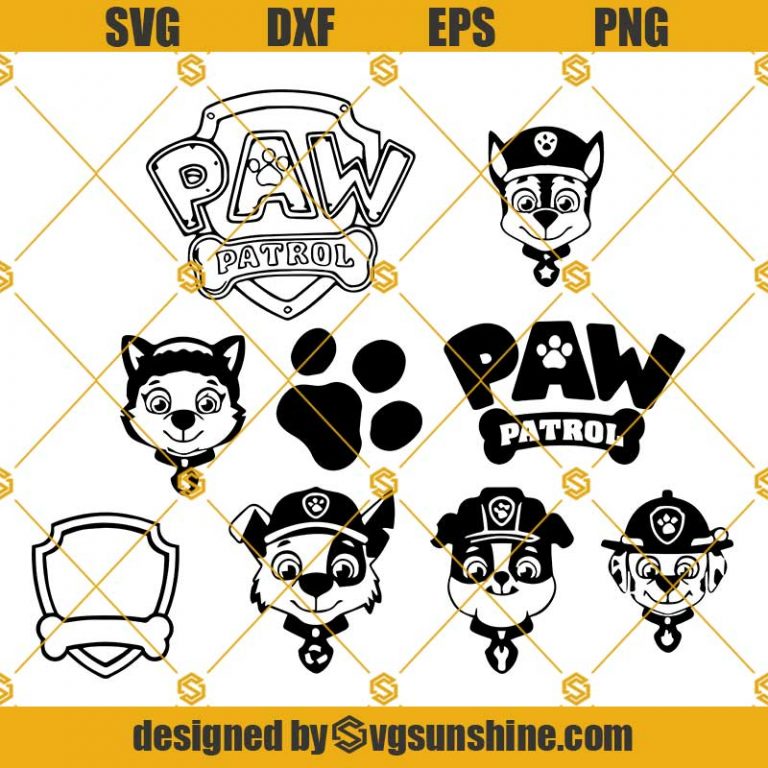 Paw Patrol SVG Bundle, Paw Patrol SVG PNG DXF EPS Cut Files For Cricut ...