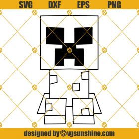 Minecraft Creeper SVG PNG DXF EPS Cut Files Vector Clipart Cricut ...