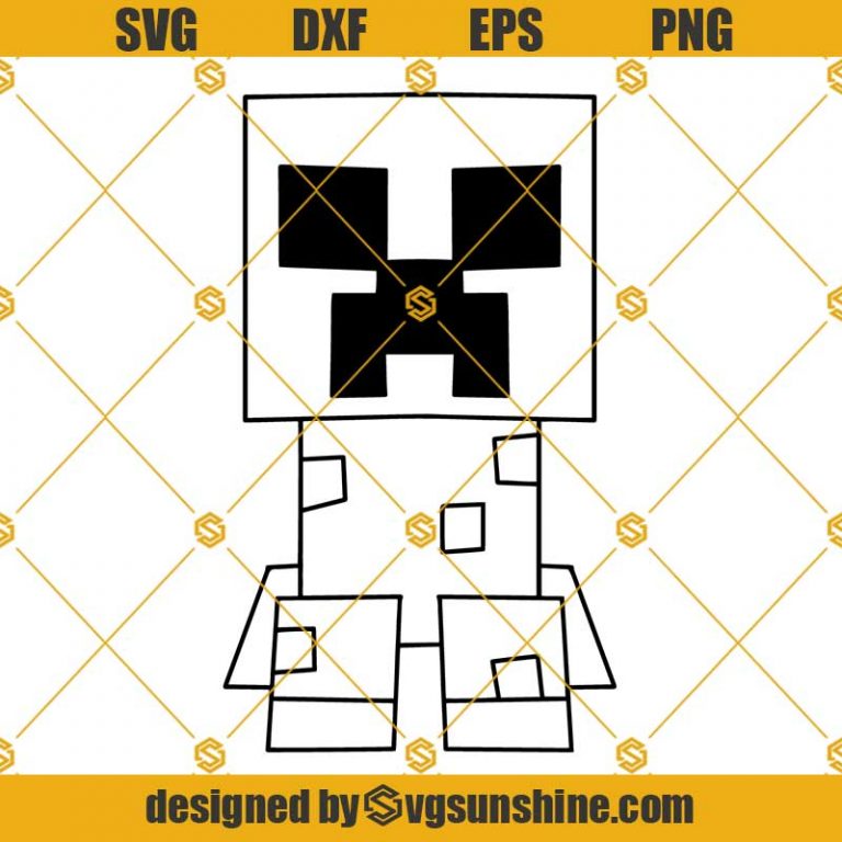 Minecraft Creeper SVG PNG DXF EPS Cut Files Vector Clipart Cricut ...