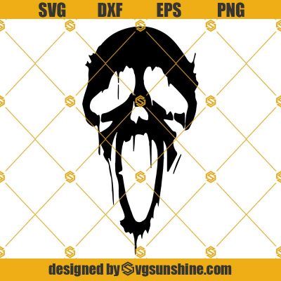 Scream Ghost Face SVG PNG DXF EPS Cut Files Vector Clipart Cricut ...