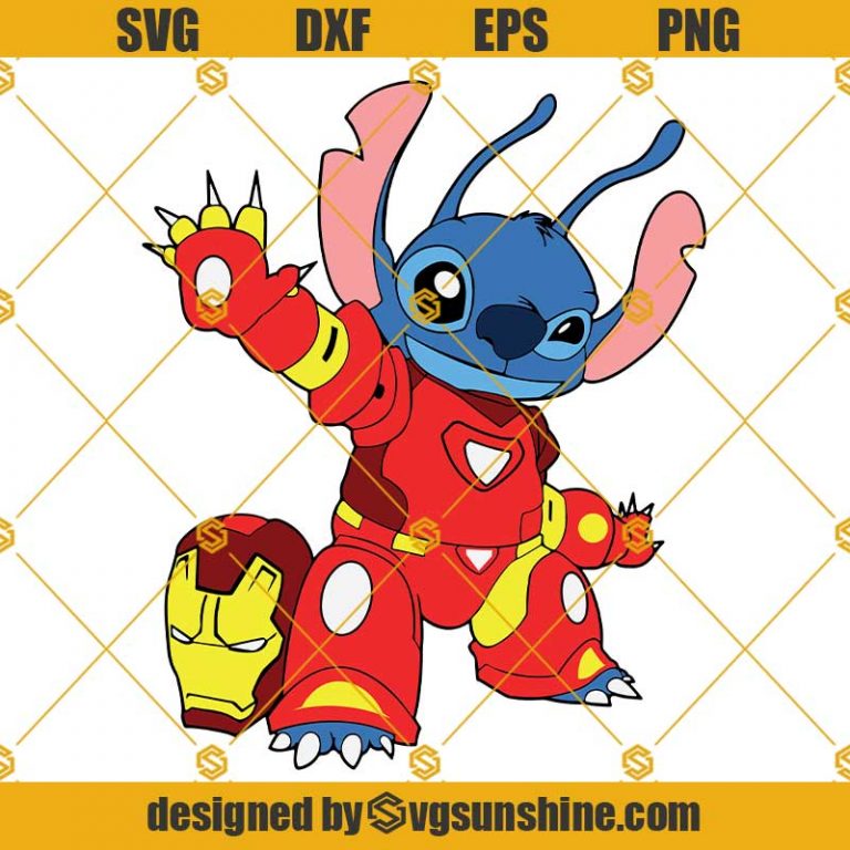 Stitch Iron Man SVG, Iron Stitch SVG, Stitch SVG, Disney Lilo and ...