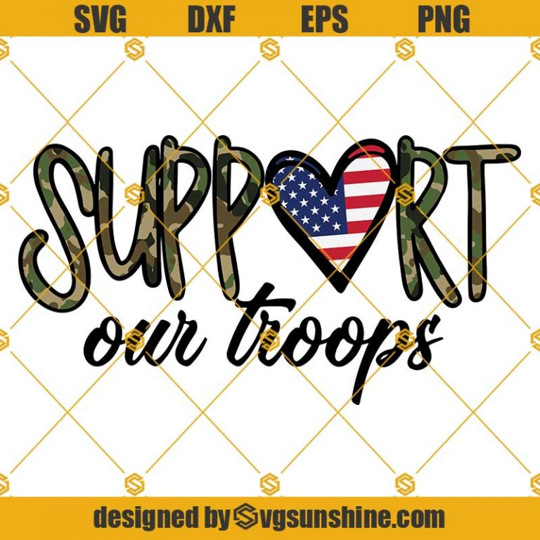 Support Our Troops SVG, American Troops SVG, America SVG, Military SVG ...