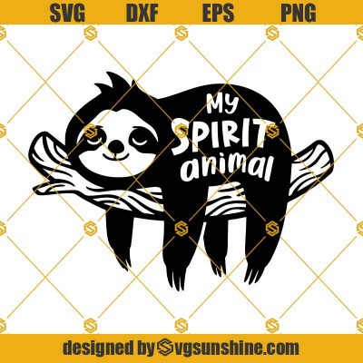 Sleeping Sloth SVG, Sloth SVG, My Spirit Animal SVG