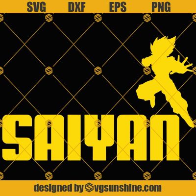 Dragon Ball Z Goku Super Saiyan SVG PNG DXF EPS Cut Files Vector ...