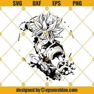 Broly SVG Super Saiyan SVG Dragon Ball Z SVG Broly Vector Cut Files For ...