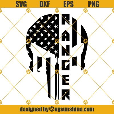 Punisher Flag Ranger Svg, Army Ranger Svg, Military SVG, American Flag ...