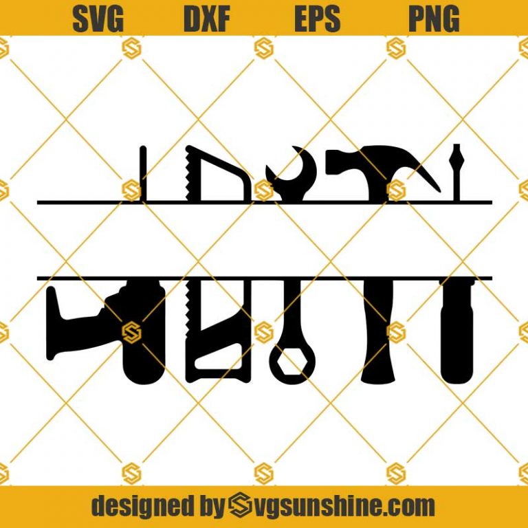 Tool Monogram SVG, Carpenter Svg, Spilt Monogram SVG