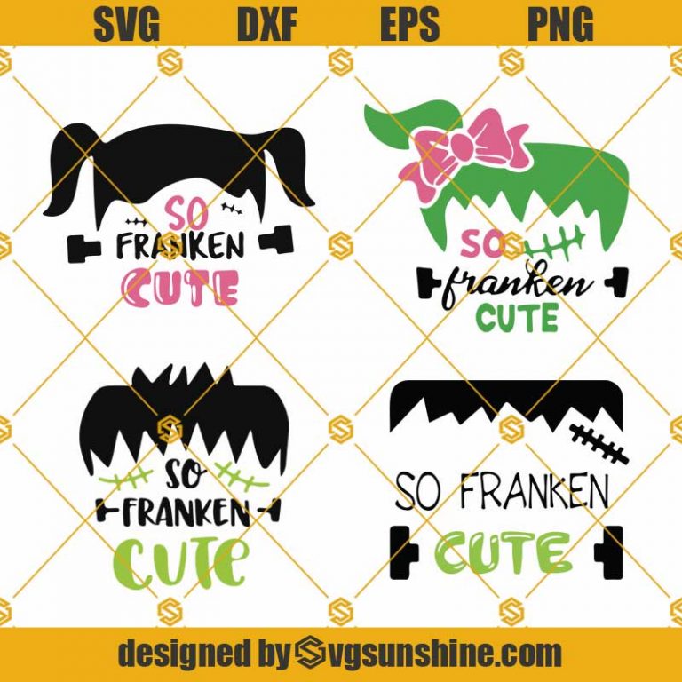 So Franken Cute SVG Bundle, Frankenstein SVG PNG DXF EPS Cricut ...