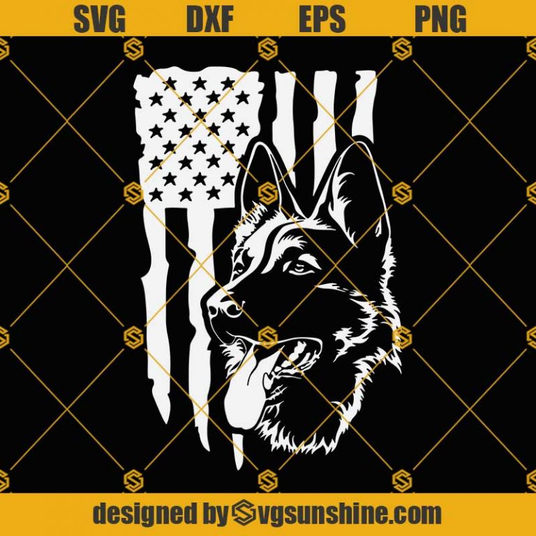 Patriotic German Shepherd SVG, American Flag SVG, German Shepherd SVG ...