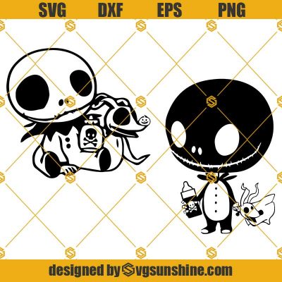 Baby Jack Skellington SVG Bundle, Jack And Zero SVG, Nightmare Before ...