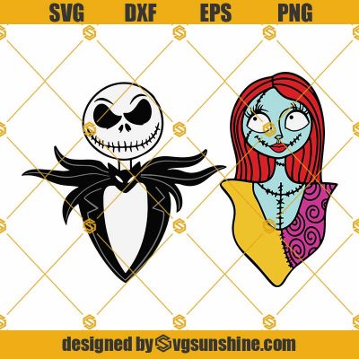 Jack and Sally Bundle SVG, Jack Skellington SVG, Sally SVG, Nightmare ...