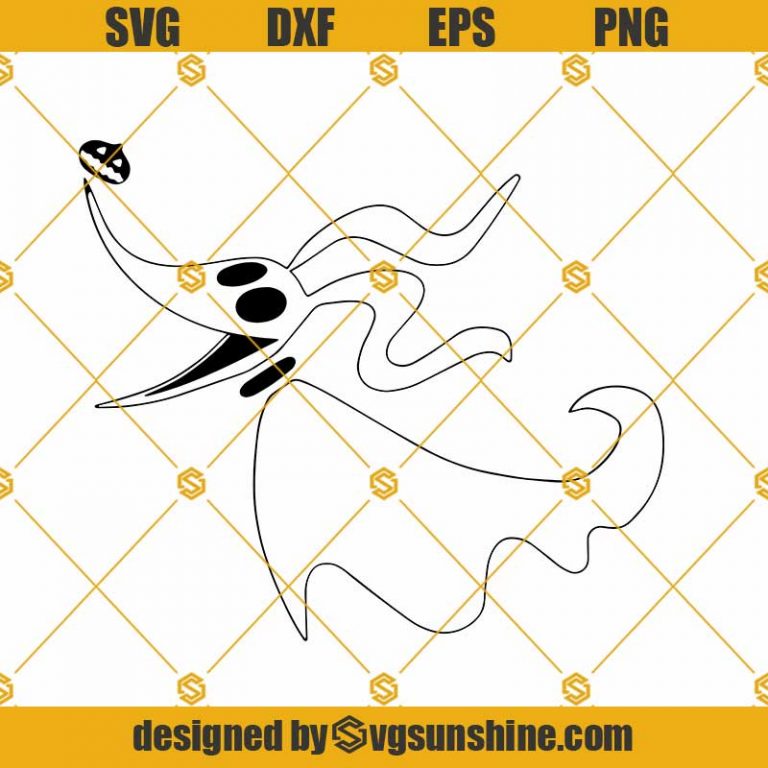 Zero Dog SVG, Zero Dog Ghost Silhouette Inspired By Nightmare Before ...