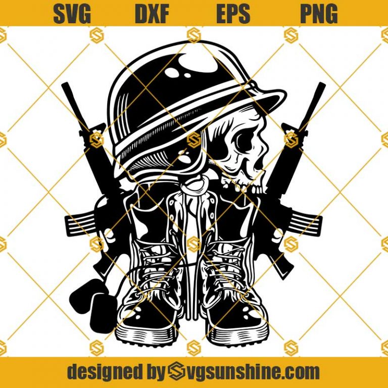 Fallen Soldier Tribute SVG, US Army War Hero Boots Dog Tag Gun Helmet ...