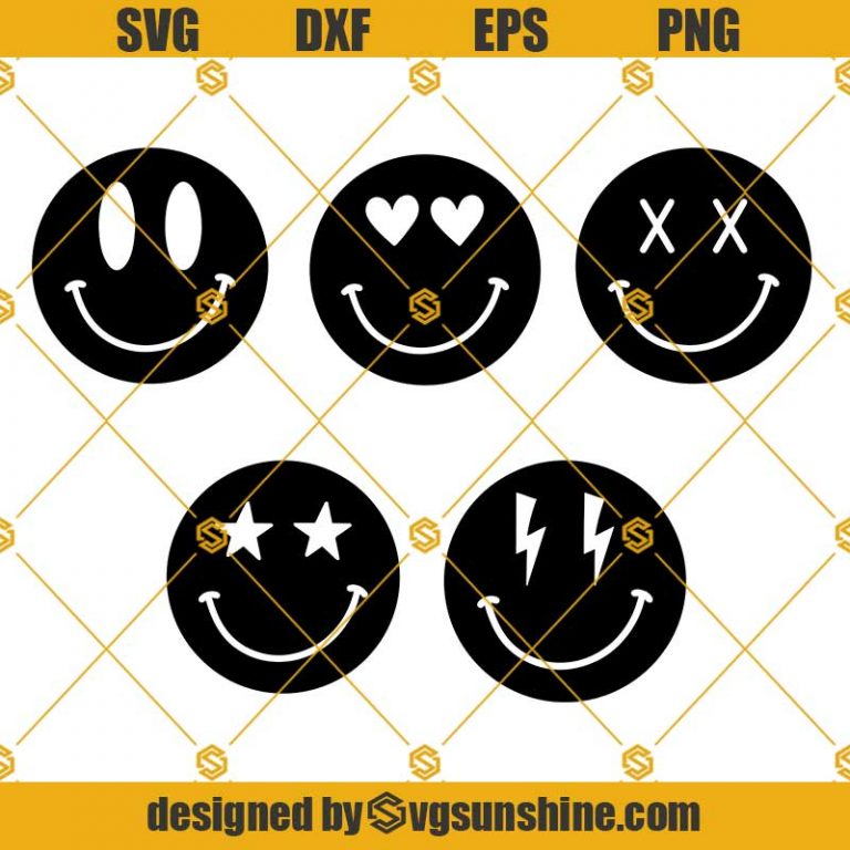 Smiley Face SVG, Happy Face SVG, Wink Smiley SVG - Svgsunhine