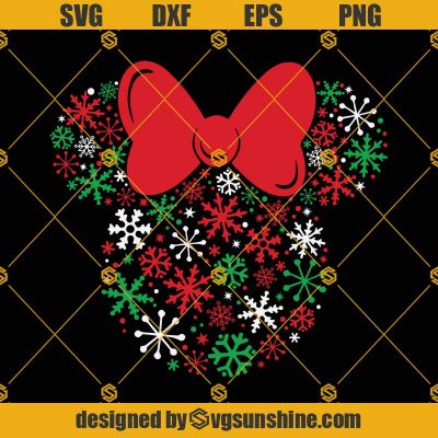 Christmas Minnie Snowflake SVG, Disney Christmas SVG, Christmas Minnie ...