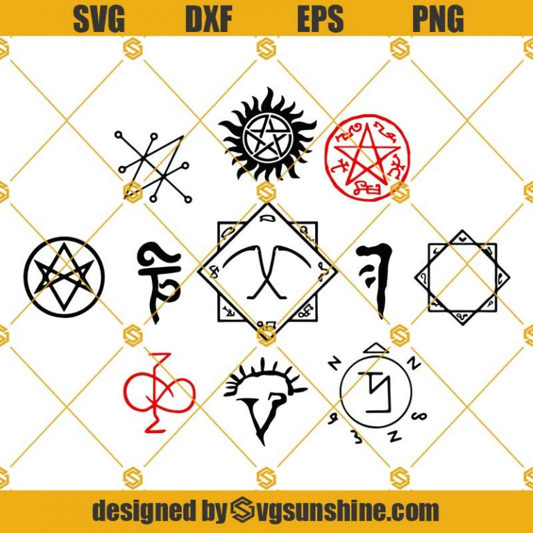 Supernatural Signs Symbols SVG, Supernatural SVG, The Mark Of Cain SVG ...