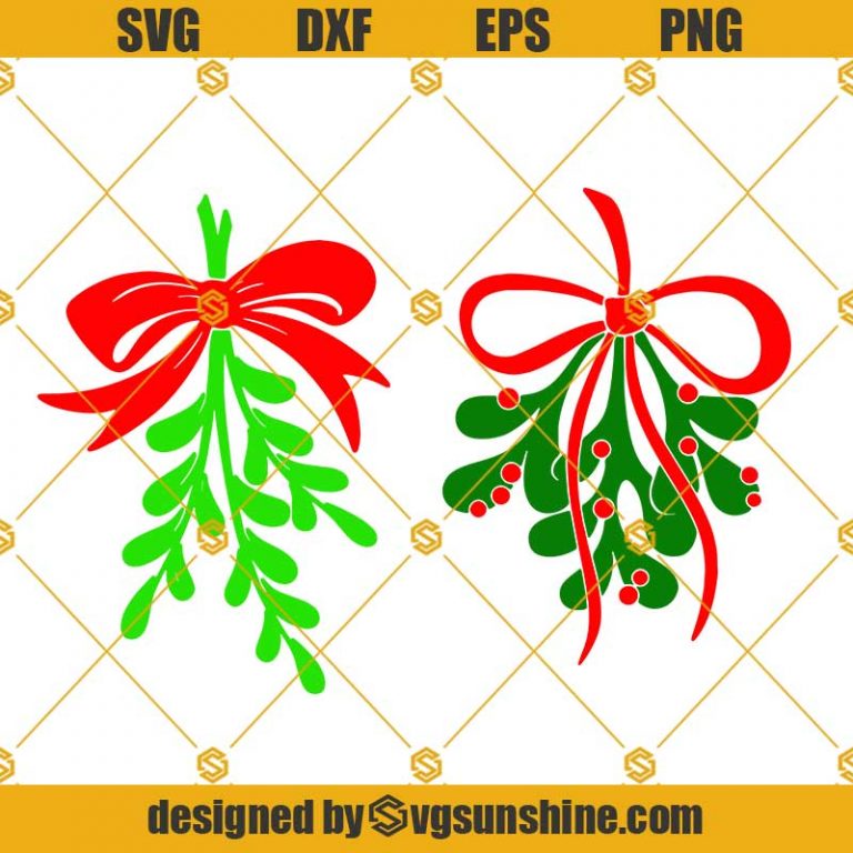 Mistletoe Christmas Svg, Mistletoe Christmas Svg, Christmas Leaf Svg