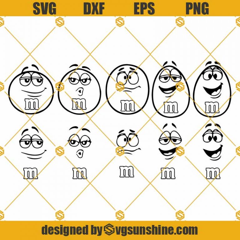 M M Faces SVG, M&M Faces SVG, M&M SVG Files, M&M Faces Clipart SVG