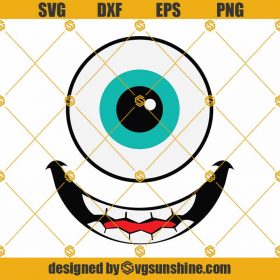 Mike Face SVG PNG, Monster SVG, Cute Monster SVG, Mike Wazowski SVG