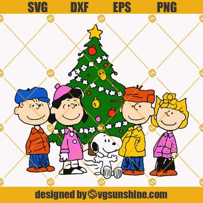 Peanuts Snoopy Christmas SVG PNG DXF EPS Cut Files For Cricut Silhouette