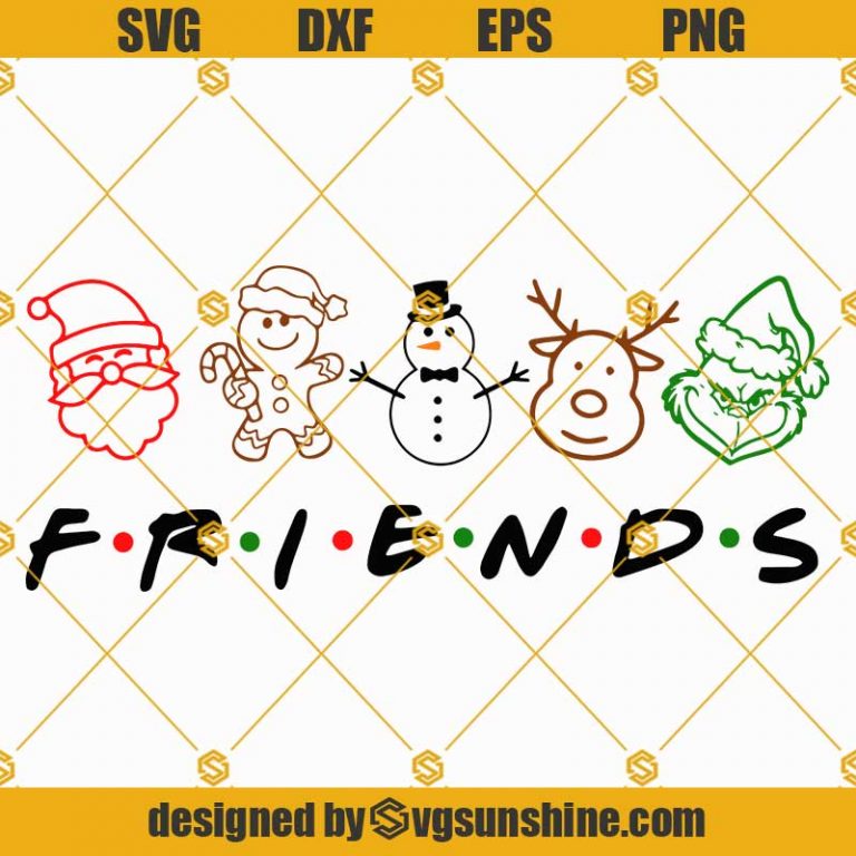 Christmas Friends Svg, Friends Christmas Characters Svg, Friends ...