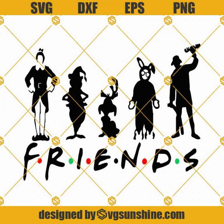 Christmas Friends Svg, Friends Christmas Characters Svg, Friends ...