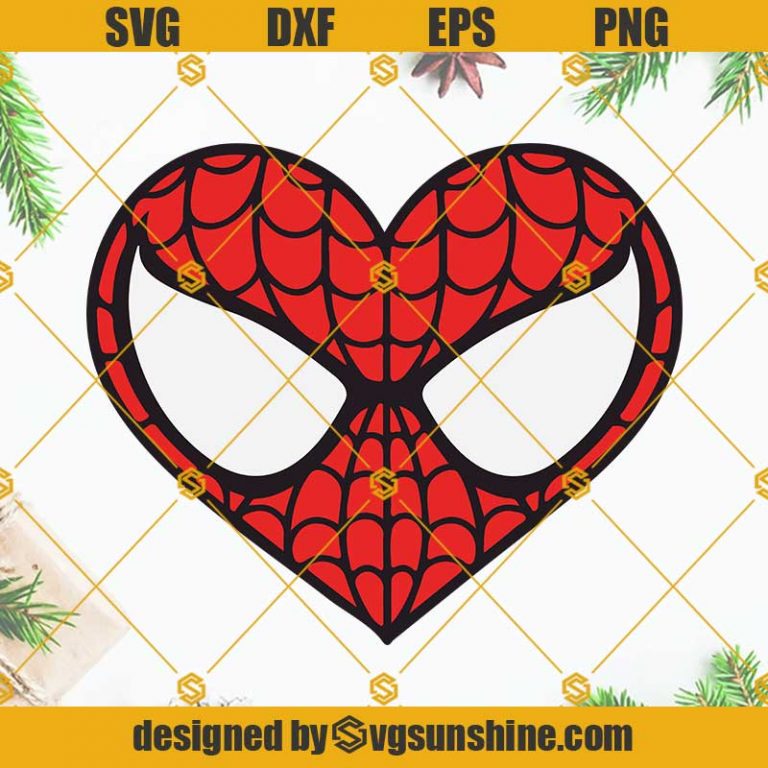 Spiderman Heart SVG, Spider Heart SVG, Superhero Valentine SVG ...