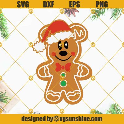 Mickey Gingerbread SVG, Christmas SVG, Mickey SVG, Gingerbread SVG PNG ...